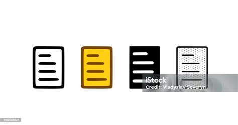 Ikon File Diatur Dalam Gaya Yang Berbeda Ilustrasi Vektor Simbol Dokumen Diisolasi Dengan Latar