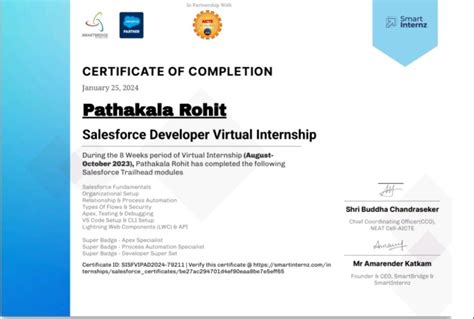 Pathakala Rohit On Linkedin Smartbridge Salesforce Smartinternz