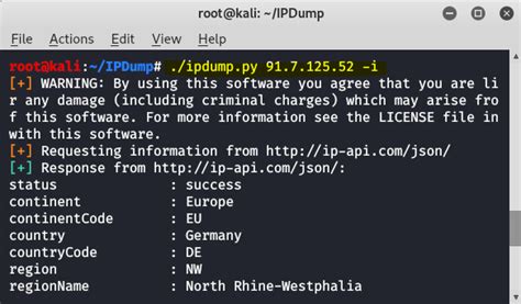 Ipdump Generate A Report For Hostname Ipaddress Url Or Domain In Kali Linux Geeksforgeeks