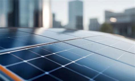 Future Building Design Concept Of Solar Cell Panel System Installed On