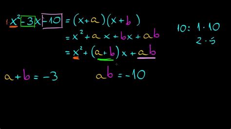 Fatorando Uma Expressão Quadrática Simples Youtube
