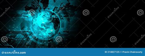 Binary Code Circuit Industrial World Business Background Background Integration Technology