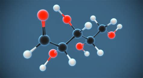 2 디옥시 베타 D 리보스 C₅h₁₀o₄ 3d 애니메이션 Mozaik 디지털 교육과 공부