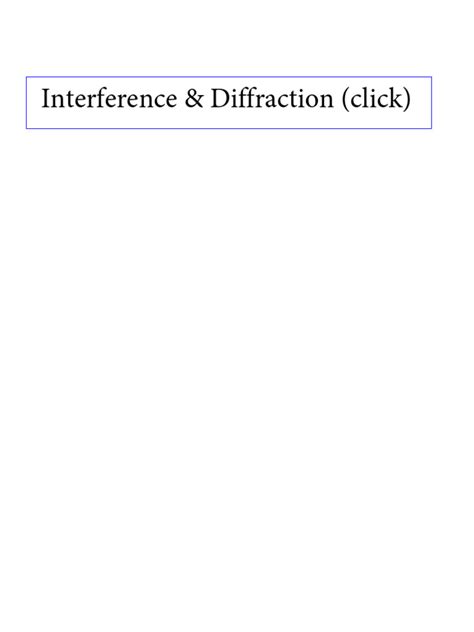 Interference And Diffraction Pdf