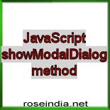JavaScript ShowModalDialog Method