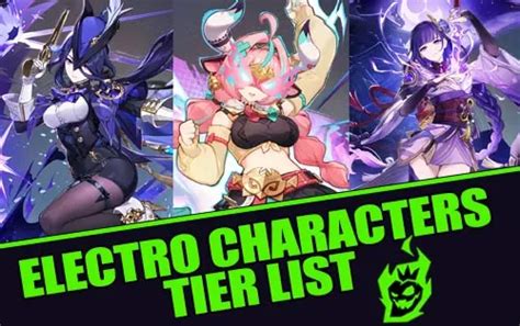 Electro Characters 2025 Tier List Genshin Impact