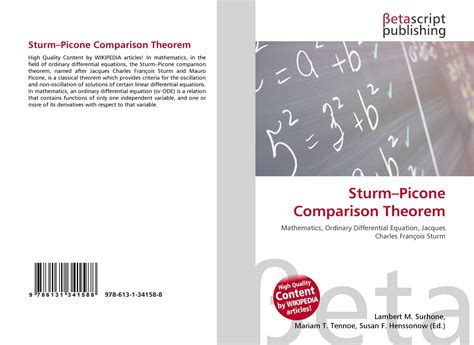 Sturmpicone Comparison Theorem 978 613 1 34158 8 6131341583