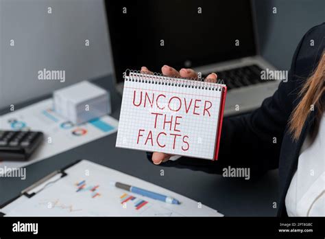 Conceptual Display Uncover The Facts Concept Meaning Find The Truth And Evidence Investigate To
