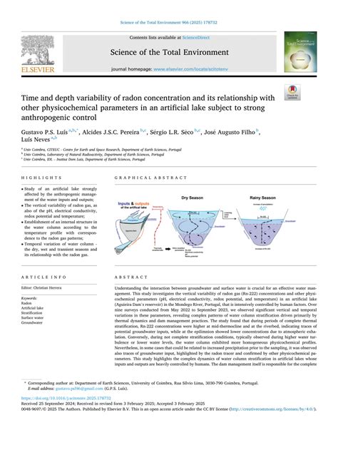 Pdf Time And Depth Variability Of Radon Concentration And Its