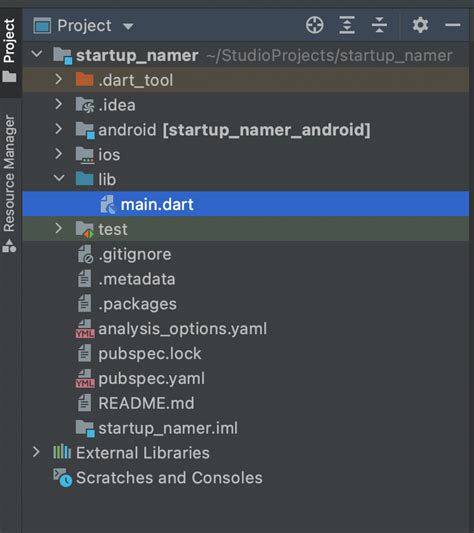 Flutter Where Is Lib Main Dart In Android Studio Stack Overflow