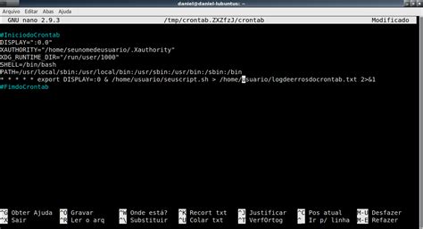 Fazendo O Crontab Funcionar Com Scripts Sh