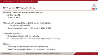 Metamorphic Testing For Web System Security PPT