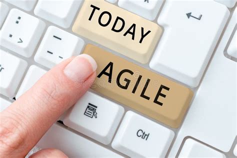 Hand Writing Sign Agile Business Concept Iterative Approach To