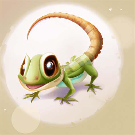 Chibi Lizard Trending On Art Station Creative Fabrica