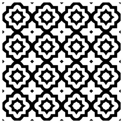 Premium Vector Repeating Geometric Pattern Of Interlocking Quatrefoils In Black And White