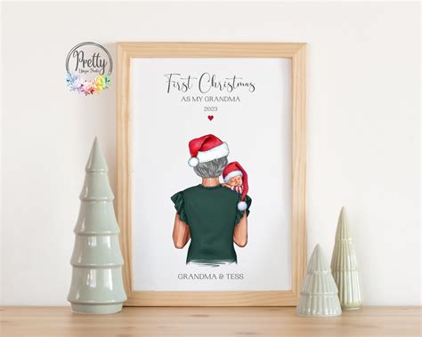 New Grandma Christmas Gift Pretty Unique Prints Ltd