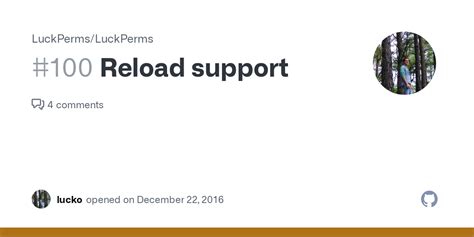 reload support · issue 100 · luckperms luckperms · github
