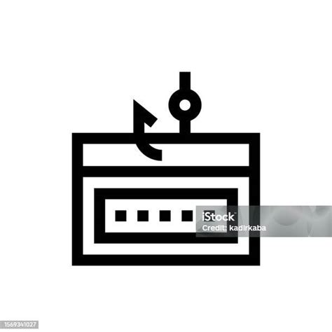 암호 피싱 라인 아이콘 디자인 픽셀 완벽 편집 가능한 스트로크 로고 기호 기호 자물쇠 범죄 데이터 컴퓨터 해커 접근성 암호화