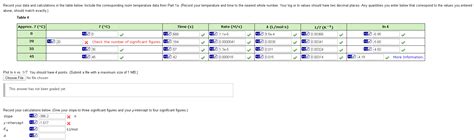 solved record your data and calculations in the table below