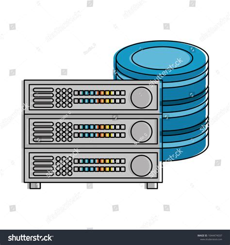 Data Center Disk Server Stock Vector Royalty Free 1044474037 Shutterstock