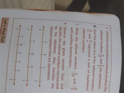 5 Check By Cross Product Method Whether The Rational Numbers 128 And 32