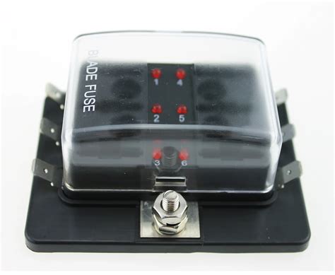 DC V Way Blade Fuse Box Holder With LED Warning Light Kit For Car Boat Marine Trike Auto