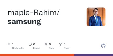 GitHub Maple Rahim Samsung
