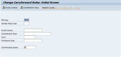 FMD SAP Tcode FM Change Carryforward Rules