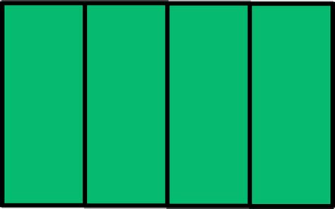 Green Rectangle Fractions 4 4 Free Vector Clipart Images On