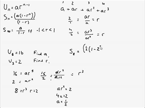 A Level Maths C2 Geometric Series Youtube