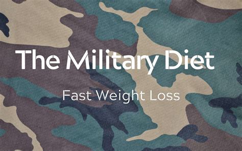 The Military Diet Plan Including Substitutions And Vegetarian Versions