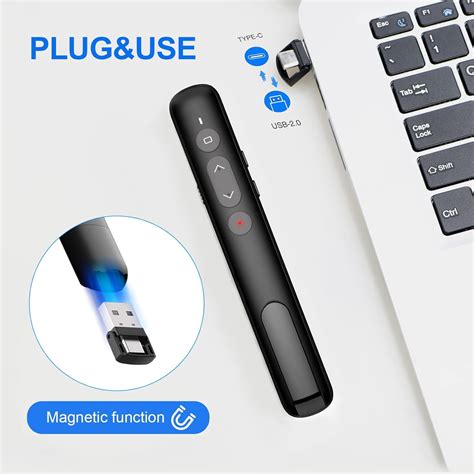 Wireless Presentation Clicker 2 In 1 Usb Type C Powerpoint Clicker