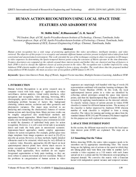 Pdf Human Action Recognition Using Local Space Time Features And