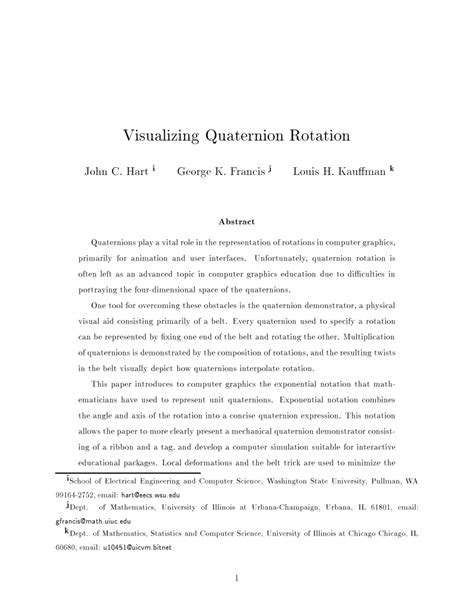 PDF Visualizing Quaternion Rotation
