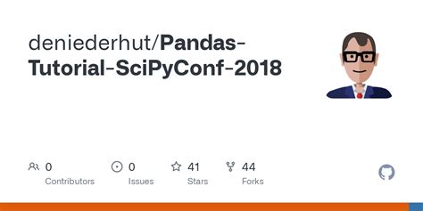 GitHub Deniederhut Pandas Tutorial SciPyConf