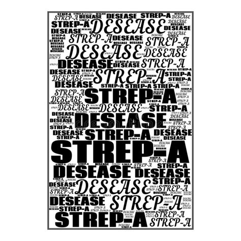 Strep A Desease Text Abstract Background Illustration Header Stock