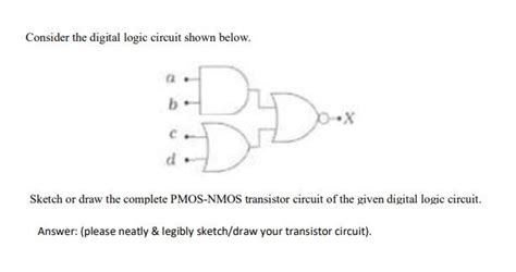 Solved Consider The Digital Logic Circuit Shown Below B A D Chegg