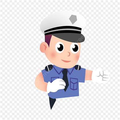 만화 일러스트 손으로 그린 경찰 귀여운 Q Meng 디자인 Png 일러스트 및 Psd 이미지 무료 다운로드 Pngtree