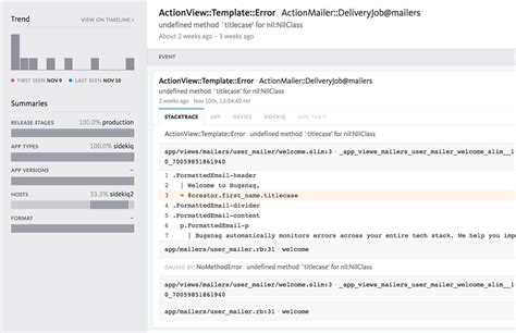 Monitor Detect Errors In Rails Apps Bugsnag Platform