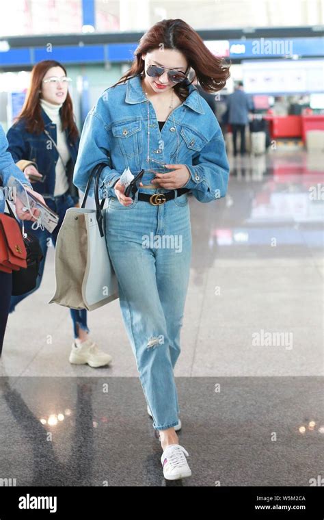 Chinese Actress Huang Mengying Or Maggie Huang Arrives At The Beijing