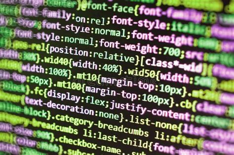 Codice Di Javascript Nel Software Del Sostegno Immagine Stock
