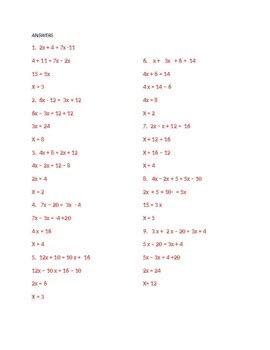 Solving 2 Step Equations By Nicole De Jager Teachers Pay Teachers