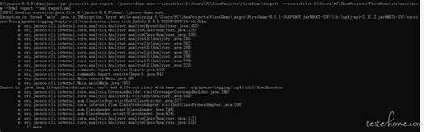 jacoco 生成报告时提示 can t add different class with same name org apache