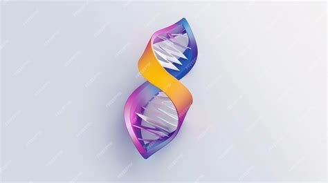Premium Photo Colorful 3d Dna Helix Model On White Background