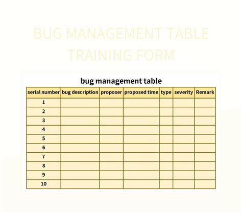 Free Bugs Templates For Google Sheets And Microsoft Excel Slidesdocs