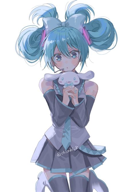 Hatsune Miku Cinnamiku And Cinnamoroll Vocaloid And More Drawn By Chikaki Danbooru