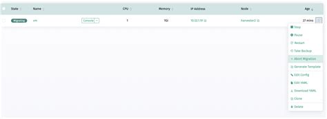 Bug Migration Can Not Be Canceled Or Selecting A Target Node · Issue 622 · Harvester