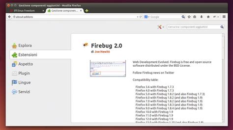 Firebug 20 Rilasciato Linux Freedom