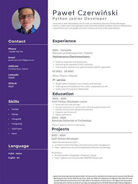 P Czerwinski Cv Pdf Python Programming Language Computing