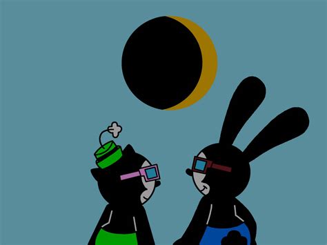 Oswald And Ortensia Watching Eclipse At Sky By Ultra Shounen Kai Z On